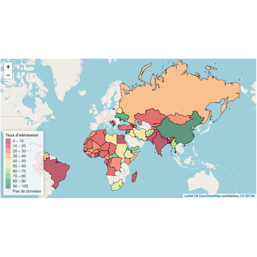 Carte des admissions OFPRA à la protection internationale - data.gouv.fr