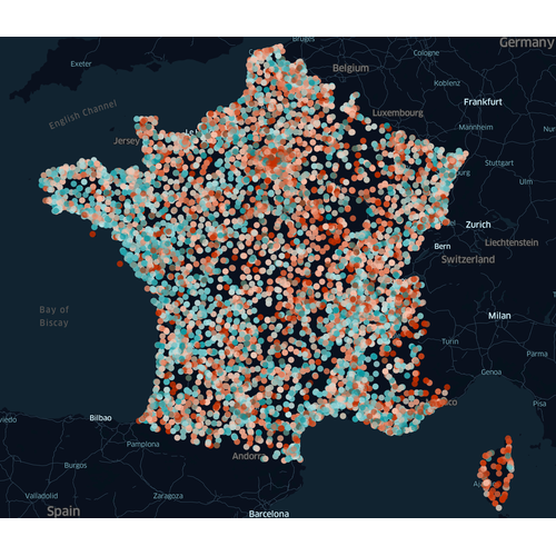 Carte des Stations Essence Françaises - data.gouv.fr